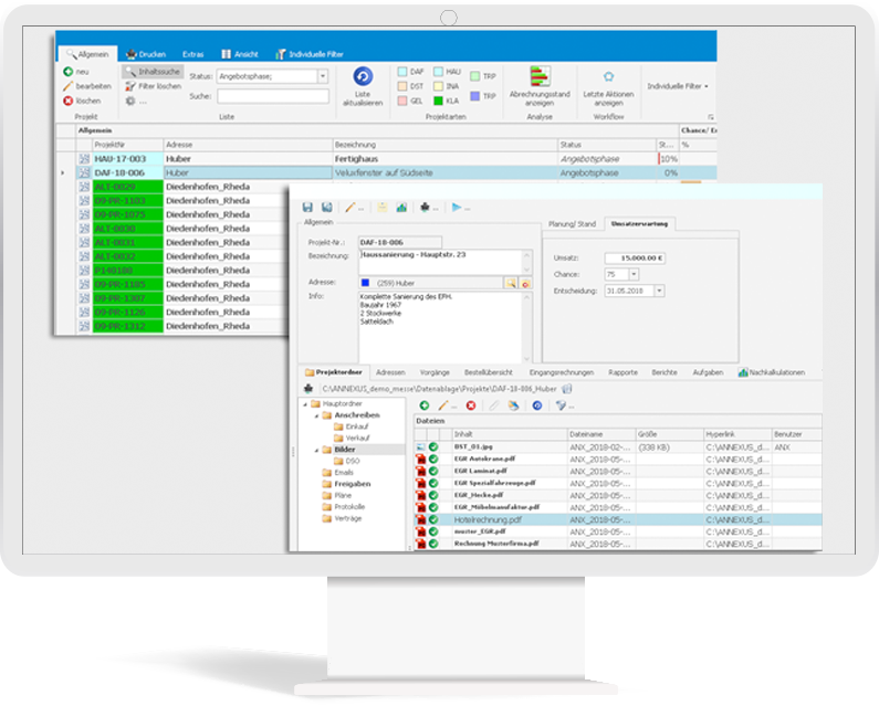 Effiziente Projektverwaltung mit ANNEXUS Projektmanagement
